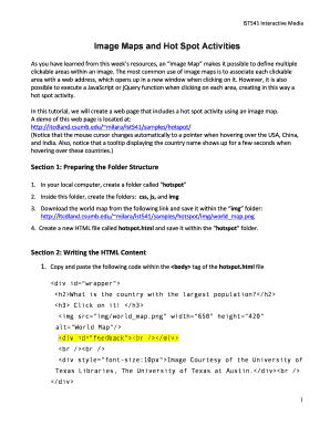 Fillable Online Image Maps and Hot Spot Activities Fax Email Print ...