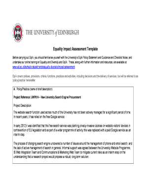 Fillable Online Before carrying out EqIA, you should familiarise ...