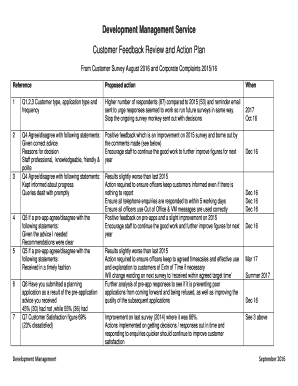 Fillable Online Customer Feedback Review and Action Plan Fax Email ...