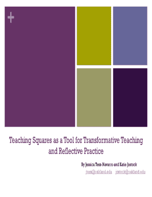 Fillable Online Teaching Squares as a Tool for Transformative Teaching ...