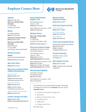 Fillable Online Employer Contact Sheet Fax Email Print - pdfFiller