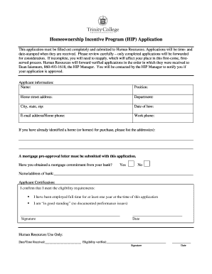 Fillable Online This application must be filled out completely and submitted to Human Resources ...