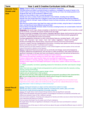 Fillable Online Year 1 and 2 Creative Curriculum Units of Study Fax ...