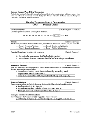 Fillable Online Sample Lesson Plan Using Template: Fax Email Print - pdfFiller