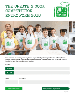 Fillable Online THE CREATE & COOK Fax Email Print - pdfFiller