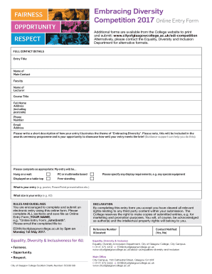 Fillable Online Competition 2017 Online Entry Form Fax Email Print ...