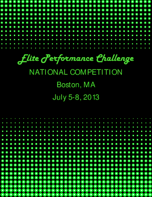 Fillable Online Elite Performance Challenge Fax Email Print - pdfFiller