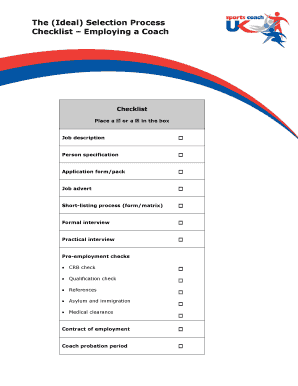 Fillable Online The (Ideal) Selection Process Fax Email Print - pdfFiller