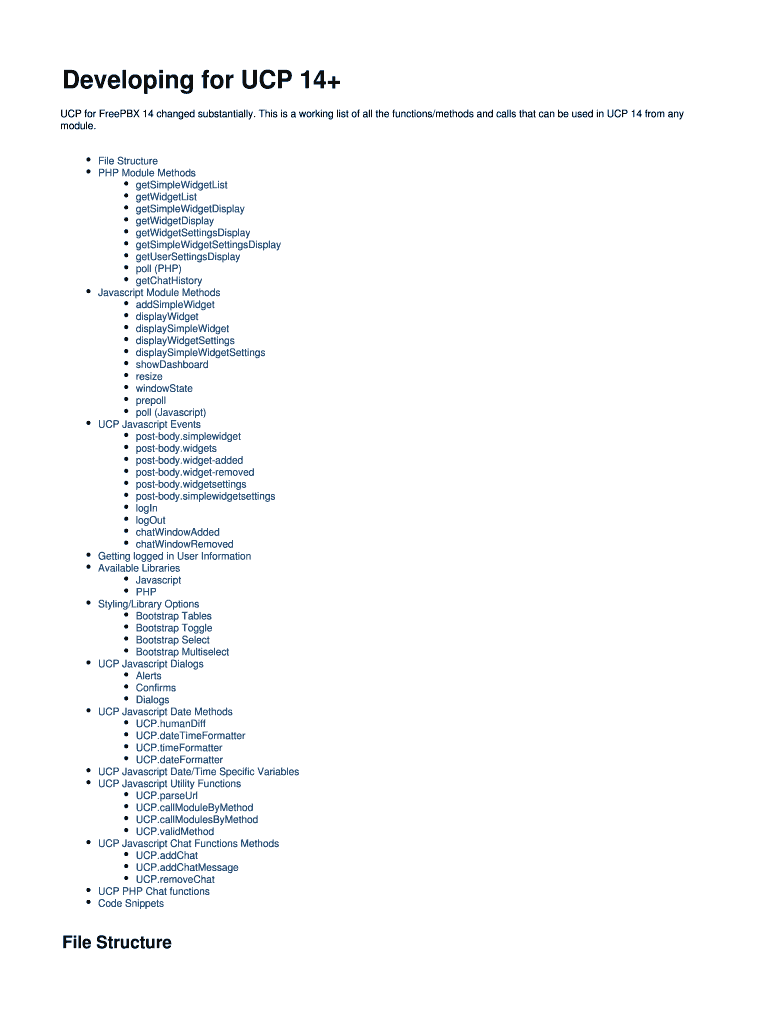 Fillable Online Developing for UCP 14+ Fax Email Print - pdfFiller