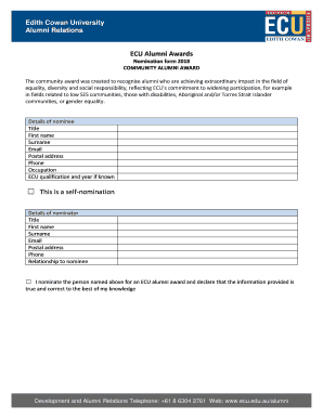 Fillable Online Nomination form 2018 Fax Email Print - pdfFiller