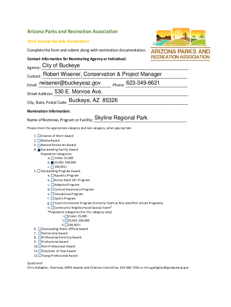 Fillable Online Sample of a winning award submittal Fax Email Print ...