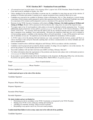 Hsr Election Template - Fill Online, Printable, Fillable, Blank | pdfFiller