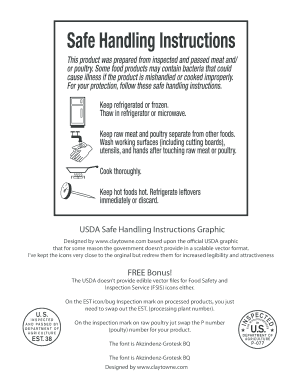 Fillable Online USDA Safe Handling Instructions Graphic Fax Email Print ...