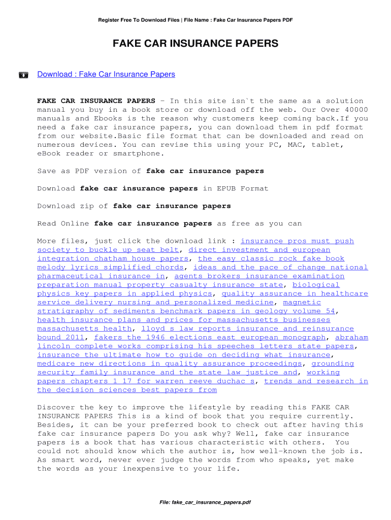 Fillable Online Register Free To Download Files File Name : Fake Car ...