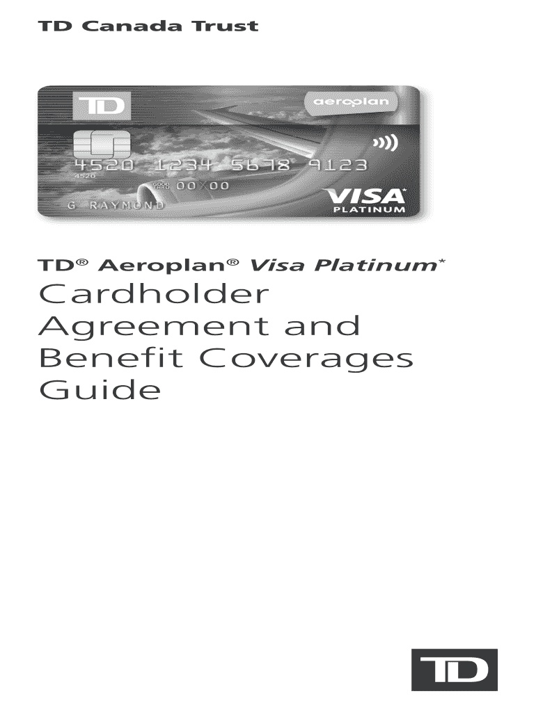 Fillable Online TD Aeroplan Visa Platinum* Fax Email Print - pdfFiller