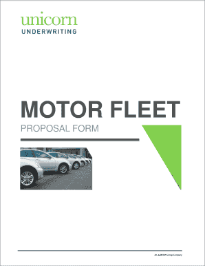 Fillable Online MOTOR FLEET PROPOSAL FORM Fax Email Print - pdfFiller
