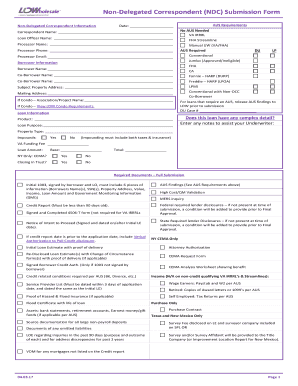 Fillable Online Non-Delegated Correspondent (NDC) Submission Form Fax ...