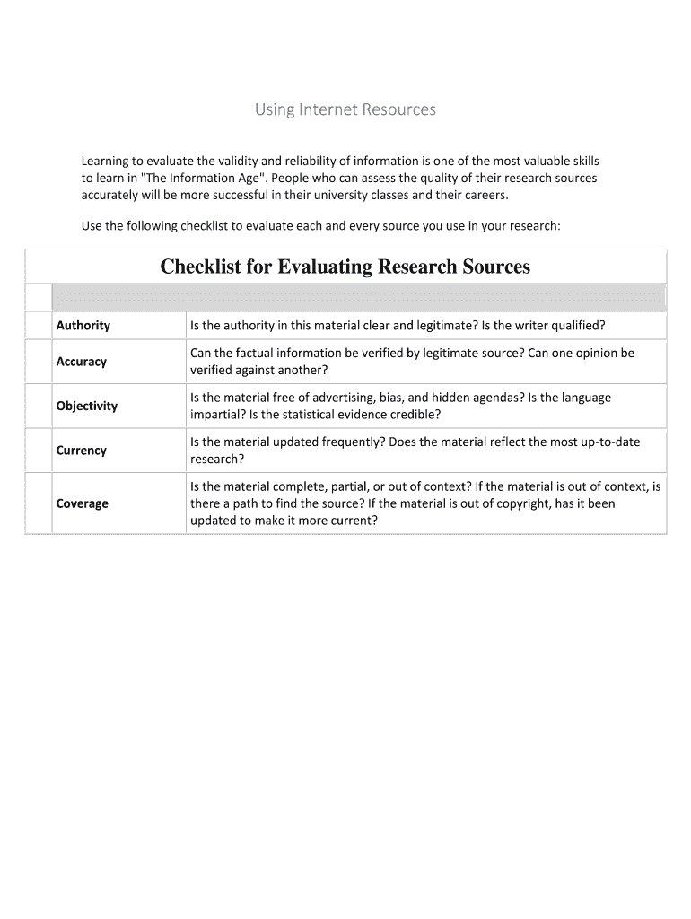 Fillable Online Using Internet Resources Fax Email Print - pdfFiller
