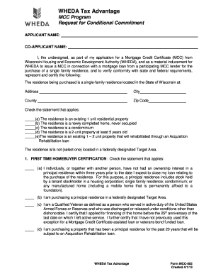 Fillable Online Request for Conditional Commitment Fax Email Print ...