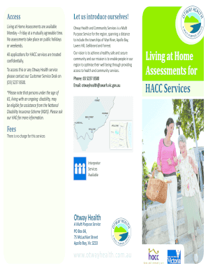 Fillable Online All applications for HACC services are treated Fax ...