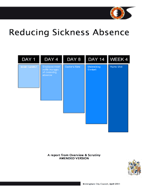 Fillable Online Reducing Sickness Absence Fax Email Print - pdfFiller