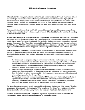 Fillable Online FMLA Guidelines and Procedures Fax Email Print - pdfFiller