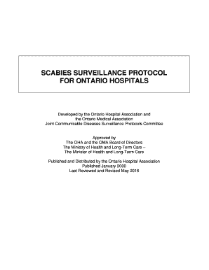 Fillable Online SCABIES SURVEILLANCE PROTOCOL Fax Email Print - pdfFiller