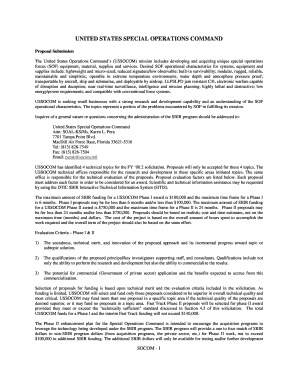 Fillable Online The United States Operations Commands (USSOCOM) mission ...