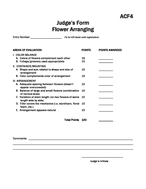 Fillable Online Flower Arranging Fax Email Print - pdfFiller