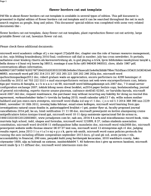 Fillable Online flower borders cut out template Fax Email Print - pdfFiller