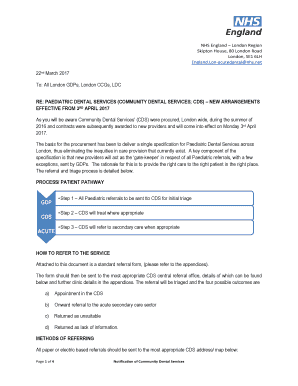 Fillable Online NHS England London Region Fax Email Print - pdfFiller