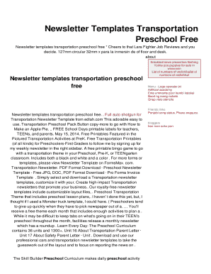 Fillable Online Newsletter Templates Transportation Fax Email Print ...