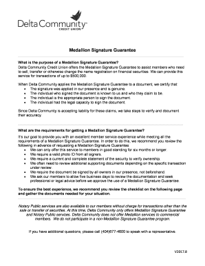 Fillable Online What is the purpose of a Medallion Signature Guarantee ...