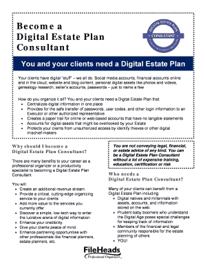 Fillable Online Digital Estate Plan Fax Email Print - pdfFiller