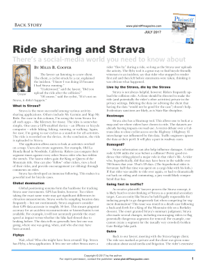 Fillable Online Ride sharing and Strava Fax Email Print - pdfFiller