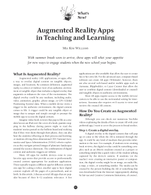 Fillable Online Augmented Reality Apps Fax Email Print - pdfFiller