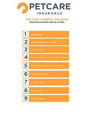 Fillable Online Pet Care Liability Insurance Fax Email Print - pdfFiller