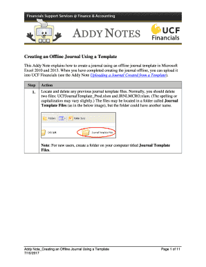 Fillable Online Creating an Offline Journal Using a Template Fax Email ...