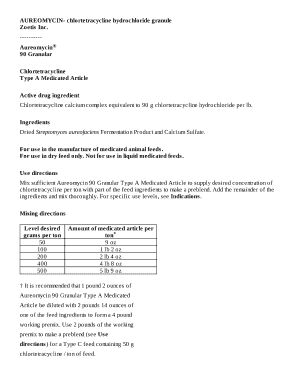 Fillable Online AUREOMYCIN- chlortetracycline hydrochloride granule Fax ...