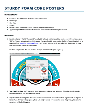 Fillable Online STURDY FOAM CORE POSTERS Fax Email Print - pdfFiller