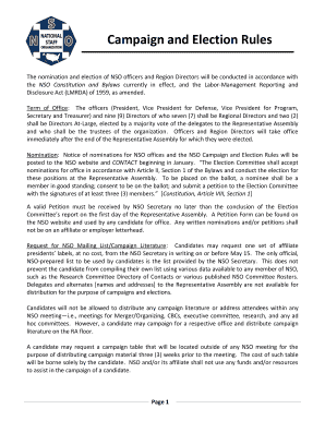 Fillable Online Campaign and Election Rules Fax Email Print - pdfFiller