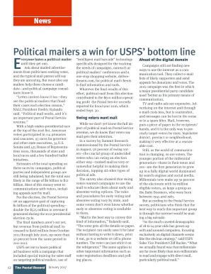 Fillable Online Political mailers a win for USPS bottom line Fax Email ...