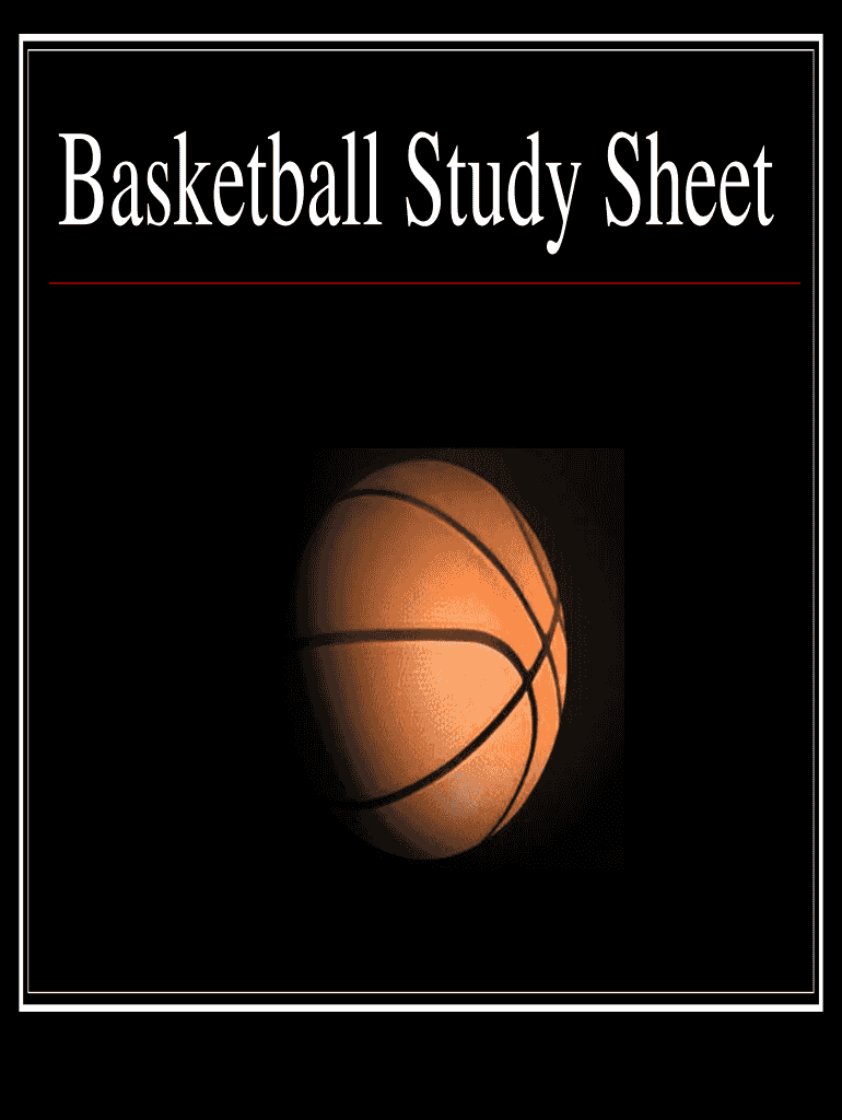 Fillable Online Basketball Study Sheet Fax Email Print - pdfFiller