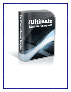 Fillable Online The Ultimate Rsum Template Fax Email Print - pdfFiller