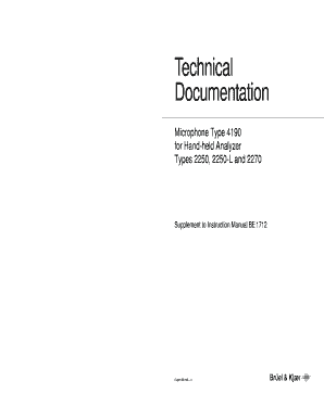 Fillable Online Microphone Type 4190 Fax Email Print - pdfFiller
