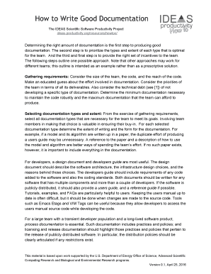 Fillable Online How to Write Good Documentation Fax Email Print - pdfFiller