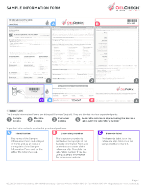 Fillable Online The Sample Information Forms are bilingual (German ...