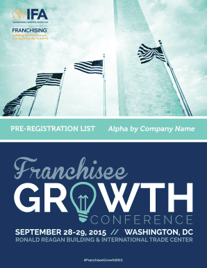 Fillable Online PRE-REGISTRATION LIST Fax Email Print - pdfFiller