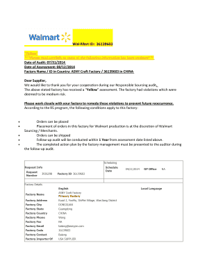 Fillable Online Wal-Mart ID: 36139603 Fax Email Print - pdfFiller