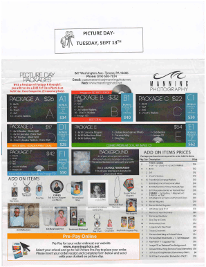 Fillable Online PICTURE DAY- Fax Email Print - pdfFiller